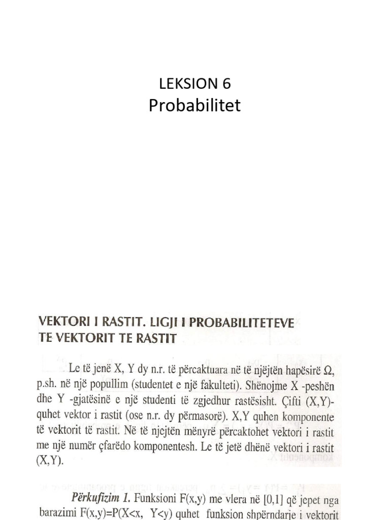 Probabilitet-Leksion 6 | PDF