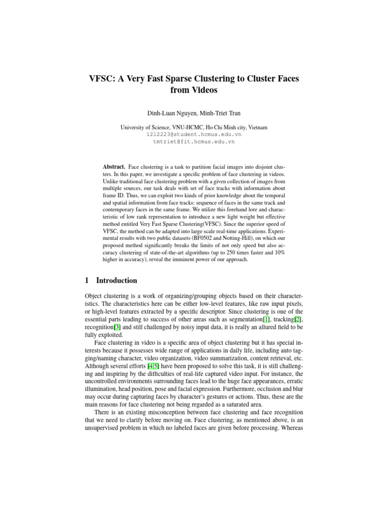A Very Fast Sparse Clustering to Cluster Faces | PDF | Cluster Analysis ... A Very Fast Sparse Clustering to Cluster Faces | PDF | Cluster Analysis ...