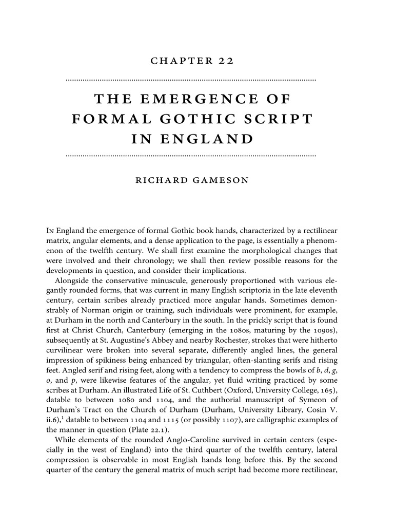 Latin Palaeography (Part I (I.5) Chapter 22 - The Emergence of Formal ...