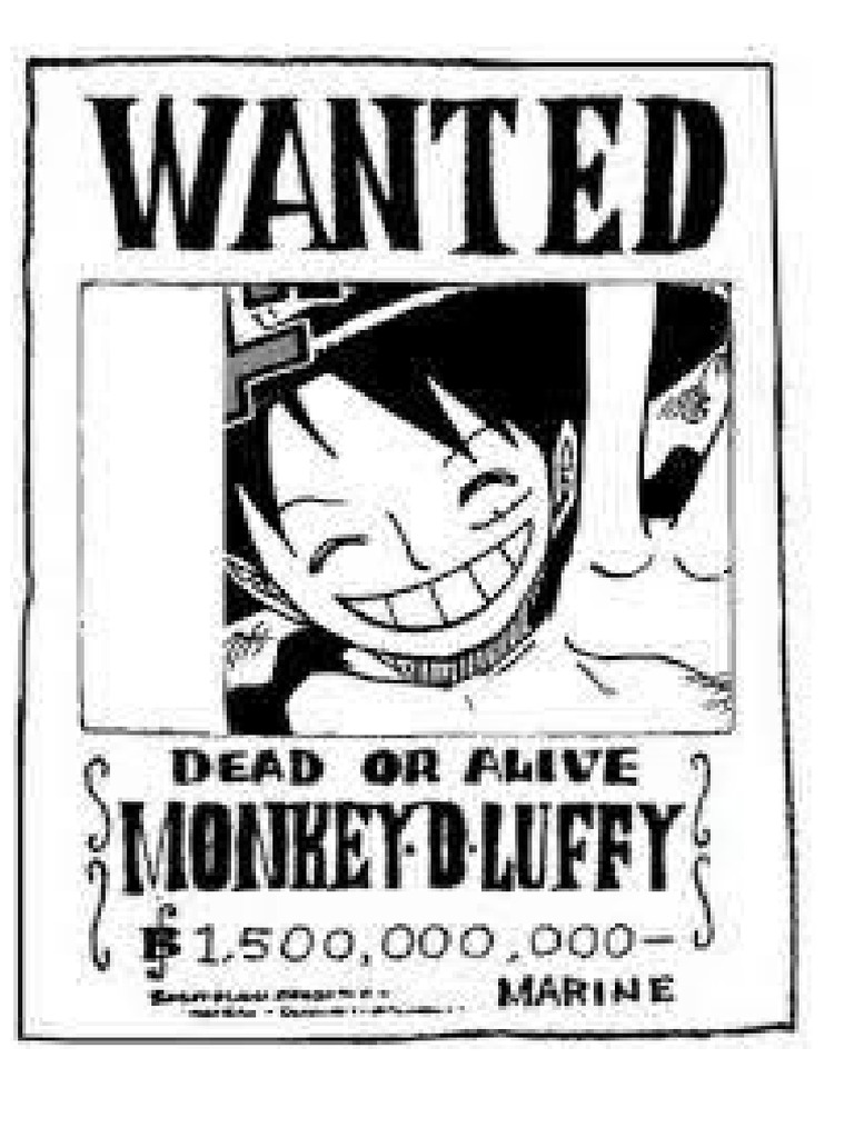 Wanted Onepiece Luffy | PDF