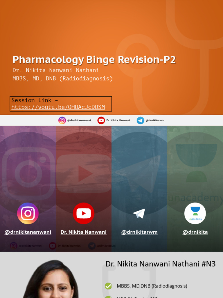 annotated pharmac binge revision part2 yt 12.4.22 Dr Nikita | PDF ...