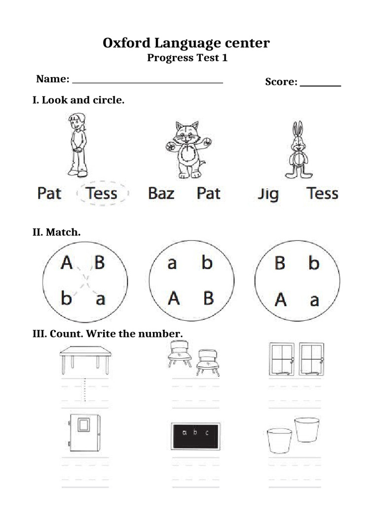 First Friends 1 Test 1 | PDF