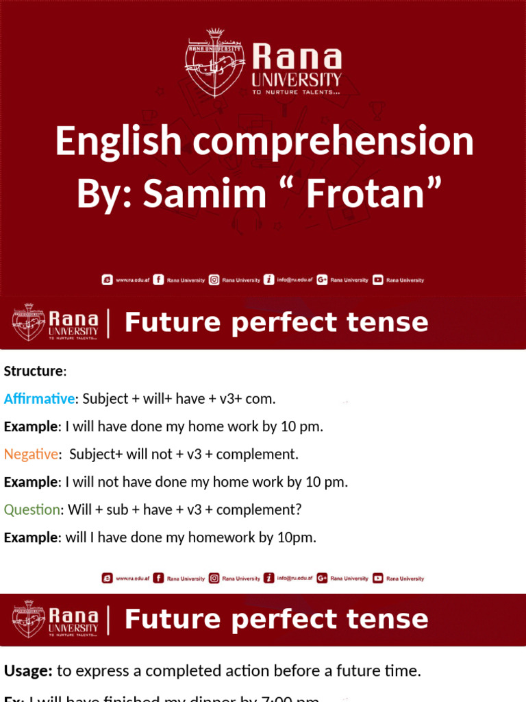 Future Perfect | PDF