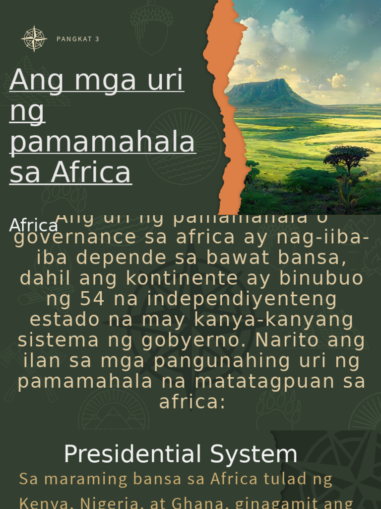 Ang Mga Uri NG Pamamahala Sa Africa | PDF