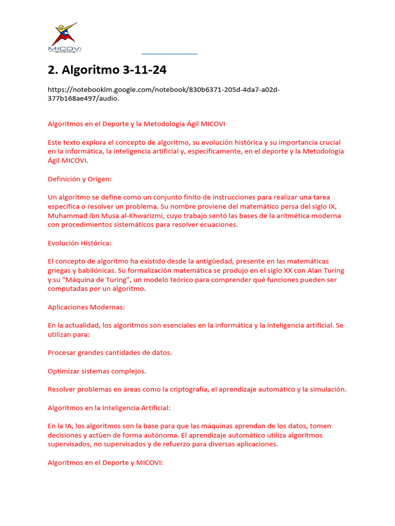2 Algoritmo 3-11-24 | PDF | Inteligencia artificial | Inteligencia (IA) y semántica