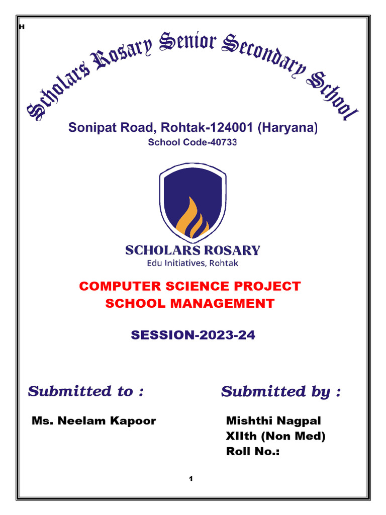 School Management (1) | PDF | Sql | Table (Database)