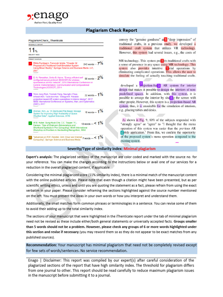 Plagiarism Check Report Sample2 0321 73602658ea | PDF