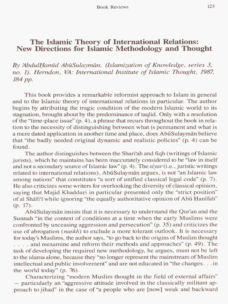 Ojsadmin, AJISS 9!1!11 Book Reviews | PDF | Sharia | Jihad