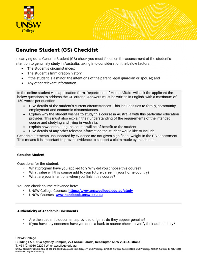 unsw-global-gte-checklist | PDF