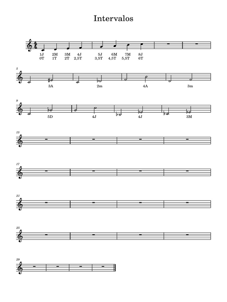 Tipos de Intervalos Musicais | PDF