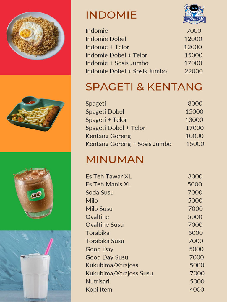 Menu Si Gendut | PDF