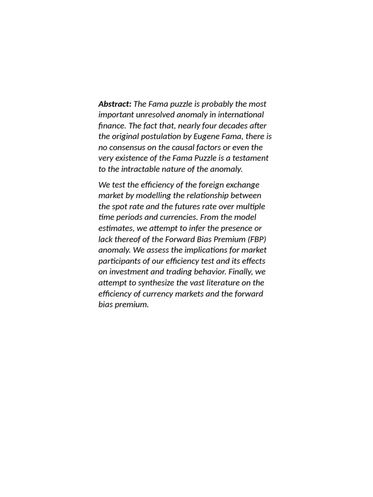 Decoding The Fama Puzzle | PDF | Exchange Rate | Foreign Exchange Market