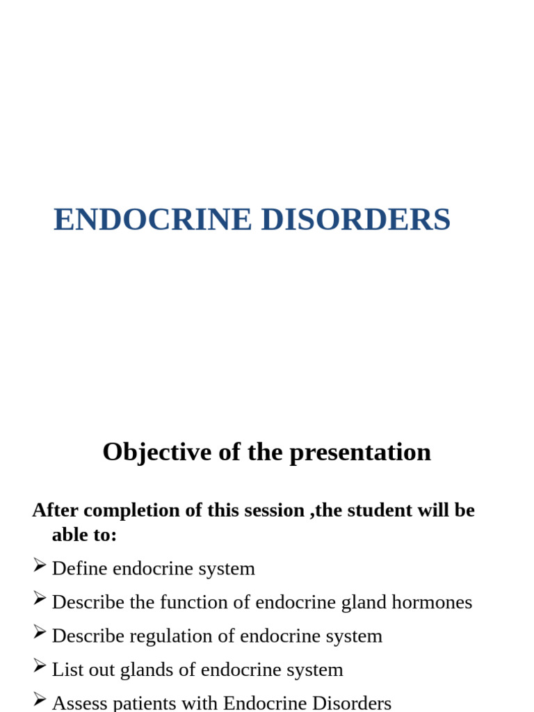 1.endocrine Disorders | PDF | Endocrine System | Hormone