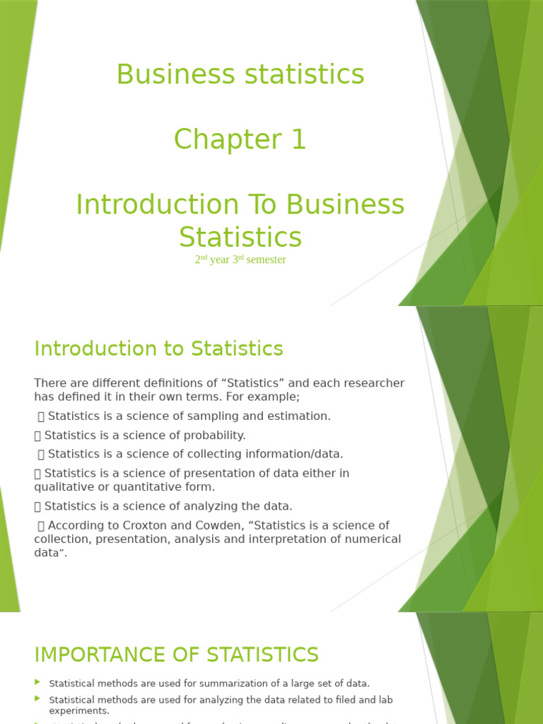 Business Statistics 3rd Sem Chapter 1 - 1726629787996 | PDF | Statistics | Survey Methodology