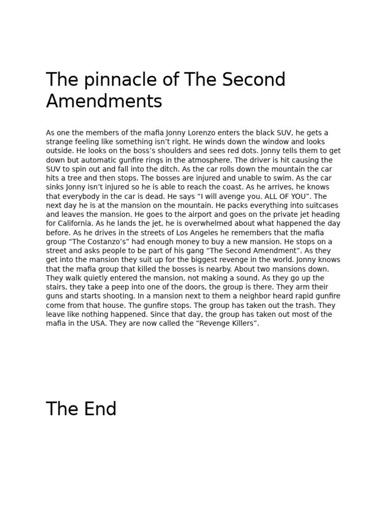 The Pinnacle of The Second Amendments | PDF