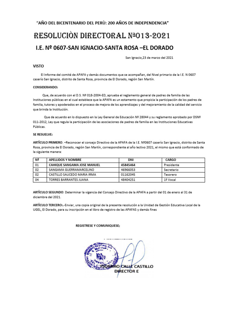 Reconocimiento de APAFA y Municipio Escolar 2021 | PDF | Gobierno