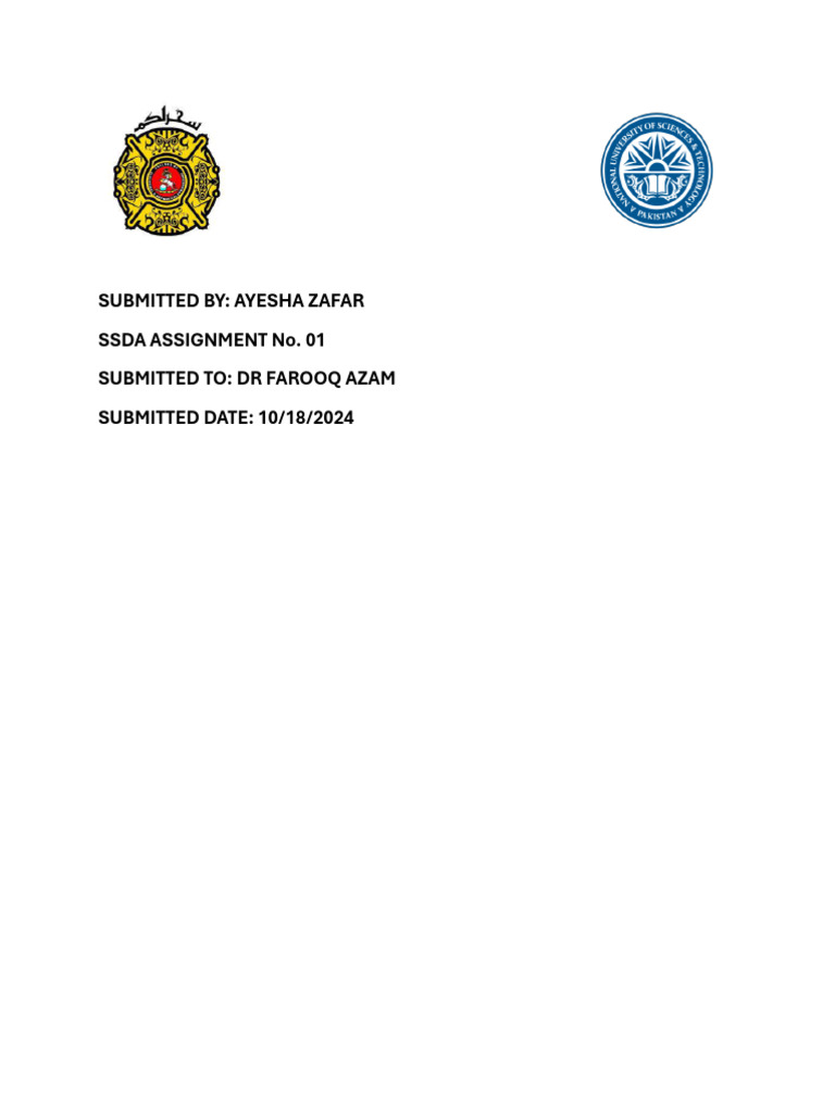 Ssda Assign - 01 (Ayesha Zafar) | PDF