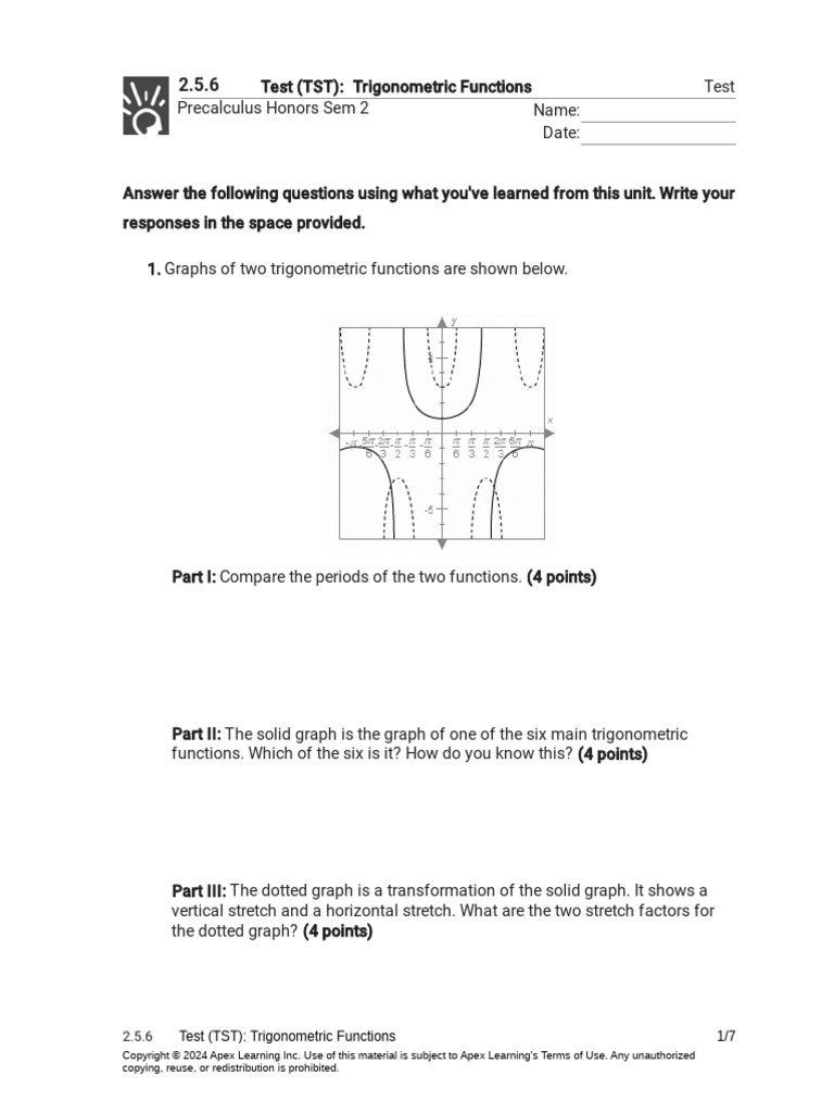 2.5.6 Test (TST) - Trigonometric Functions (Test) | PDF | Phase (Waves ...