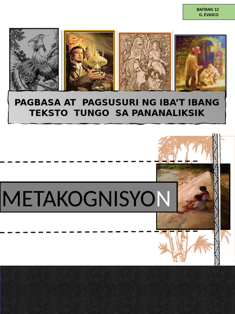Pagbasa PPT Bilang 2 - Metakognisyon | PDF