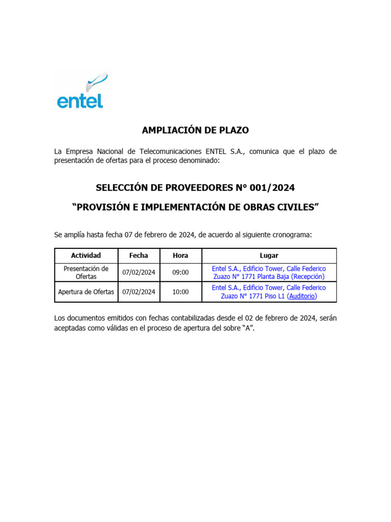 AMPLIACION_DE_PLAZO_SP_001-2024 | PDF