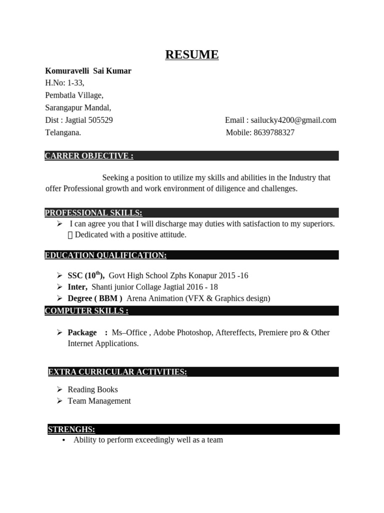 Sai Resume | PDF