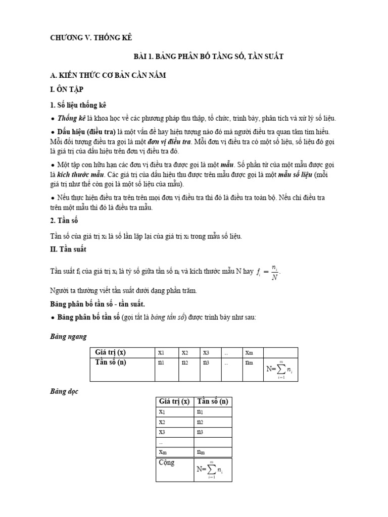 Phan Loai Va Phuong Phap Giai Bai Tap Thong Ke | PDF