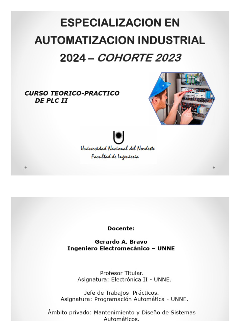 Curso PLC II: Automatización Industrial | PDF | Controlador lógico ...