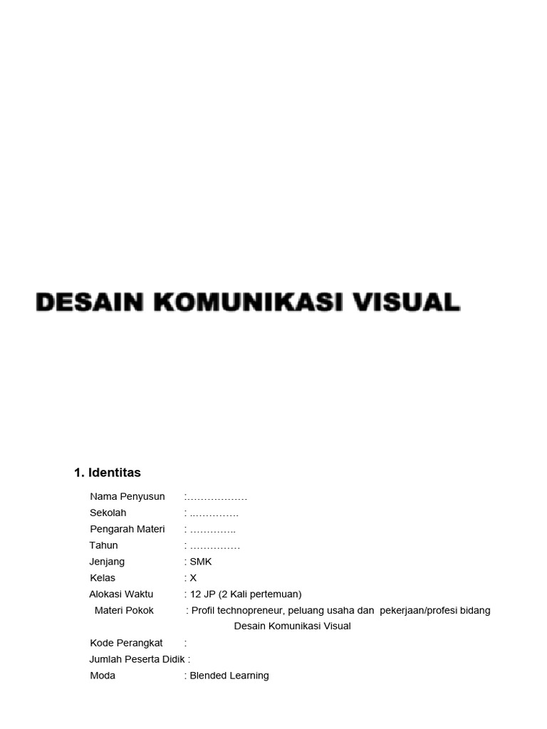 Dasar-Dasar Desain Komunikasi Visual (Modul 1) | PDF