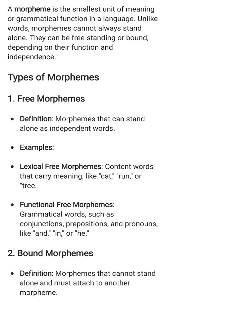 Morphemes - 241221 - 223021 PDF | PDF