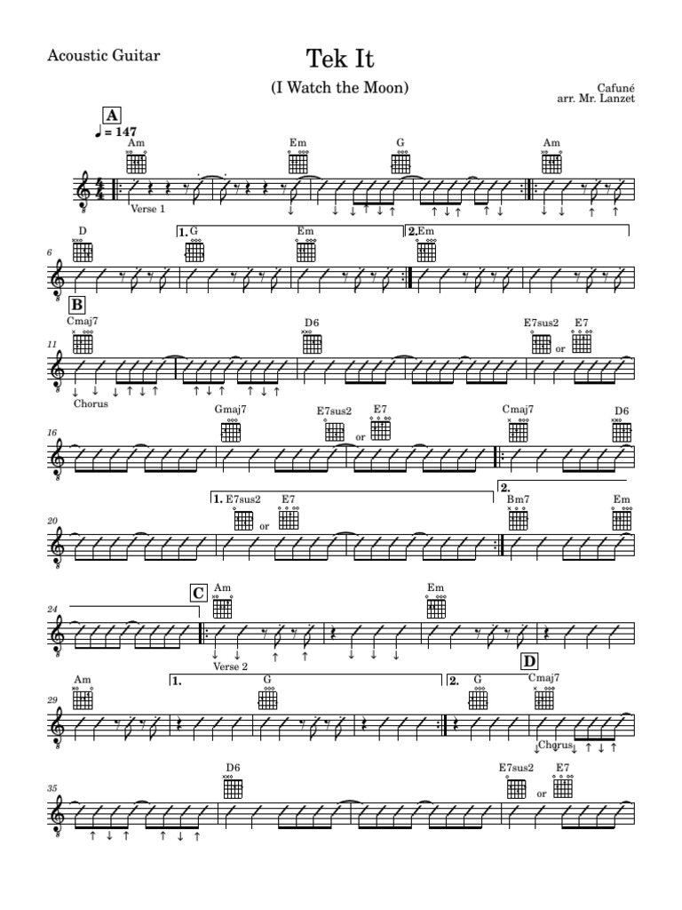 Tek It-Acoustic Guitar | PDF