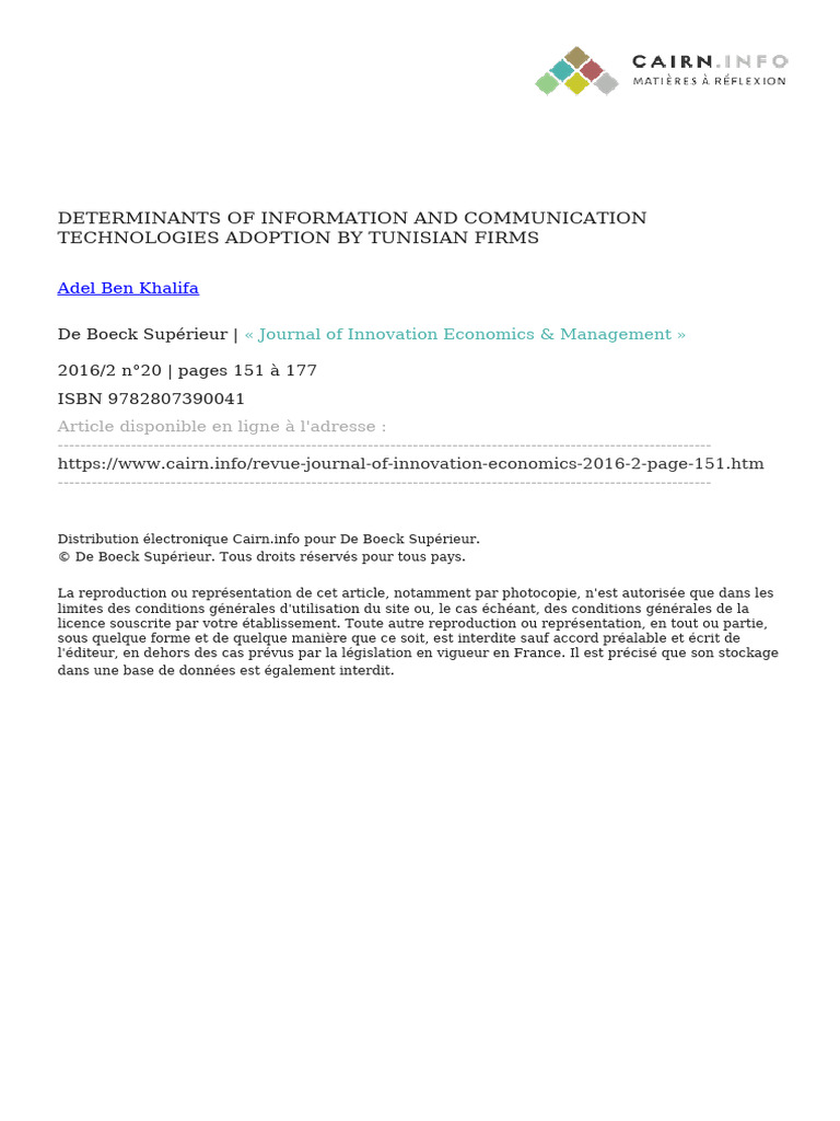 JIE_020_0151 | PDF | Innovation | Economics