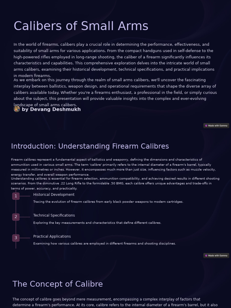 Calibers of Small Arms | PDF | Caliber | Firearms