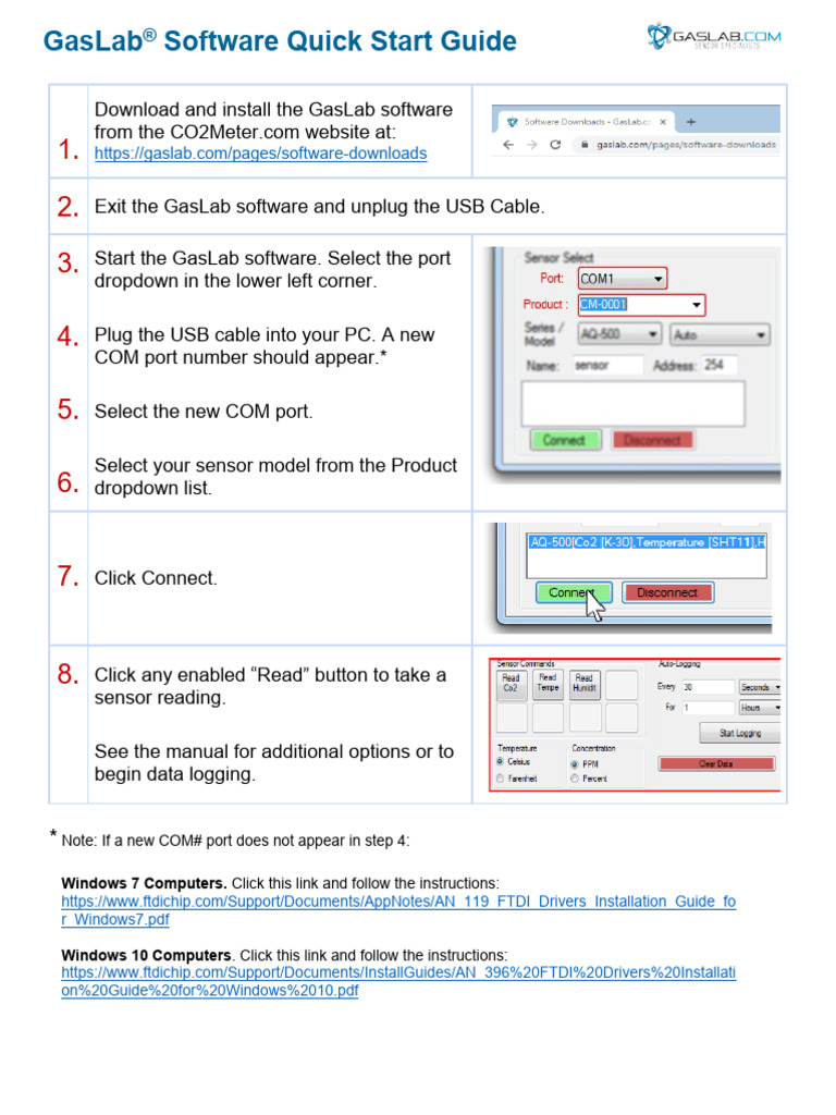 GasLab Quick Start Guide | PDF