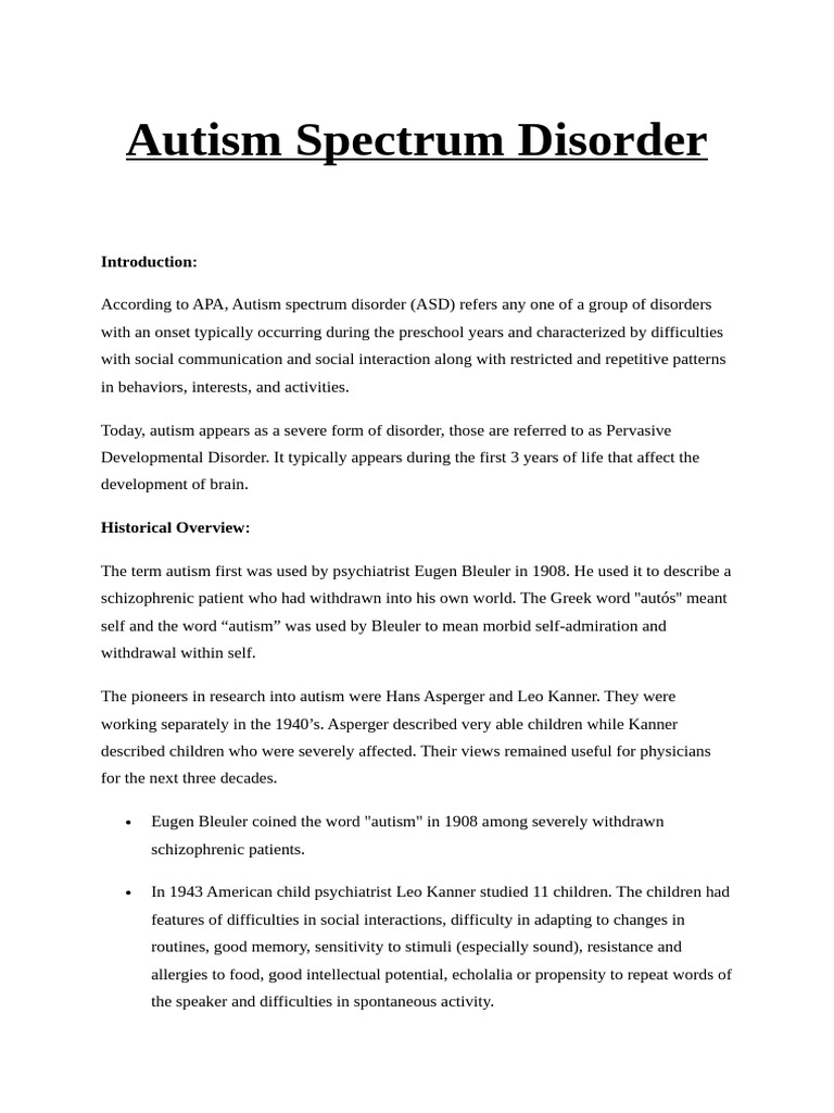 Understanding Autism: A Comprehensive Guide | PDF | Pervasive Developmental Disorders | Autism ...