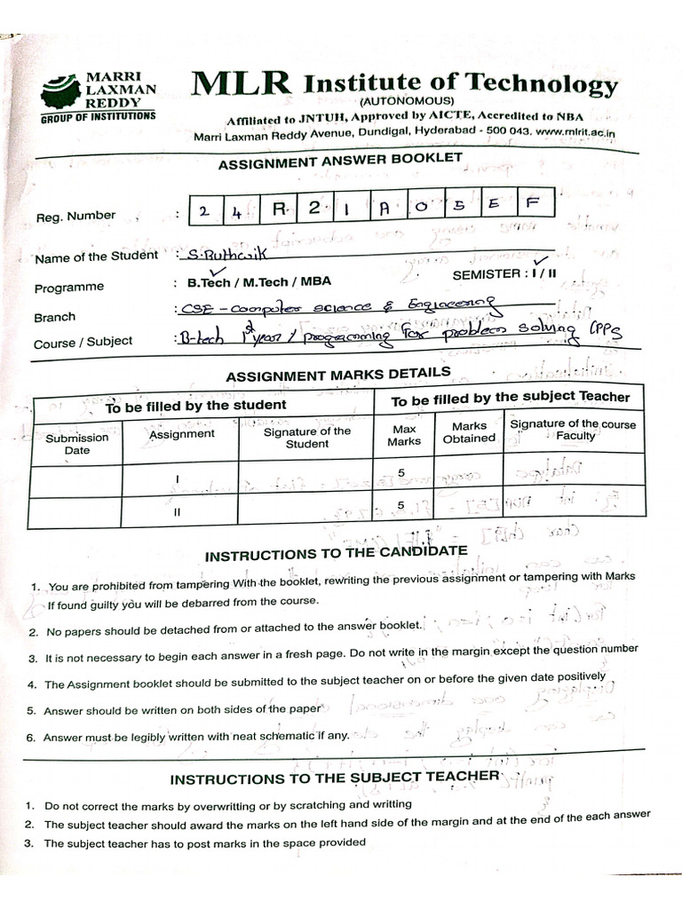 24r21a05ef - Pps Assignment 3 | PDF
