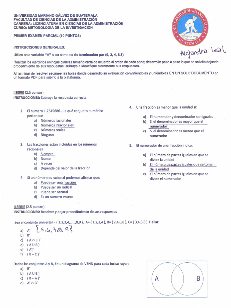 Examen Matematica Ale | PDF