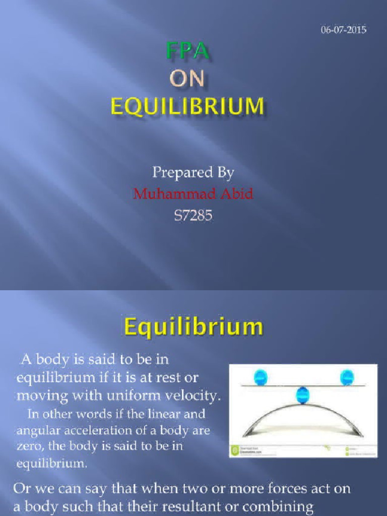 Equilibrium | PDF