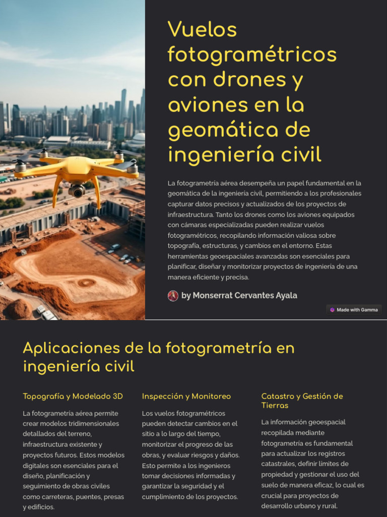 Vuelos Fotogrametricos Con Drones y Aviones en La Geomatica de Ingenieria Civil | PDF | Sistema ...