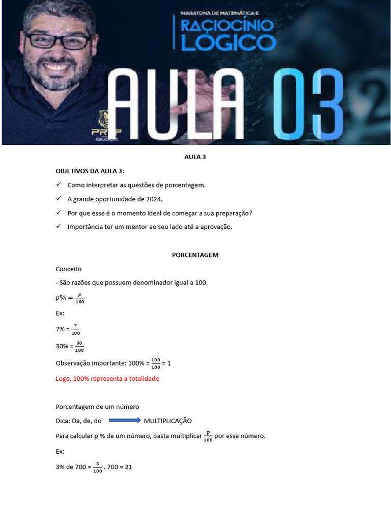 Maratona Matemática - Aula 03 | PDF