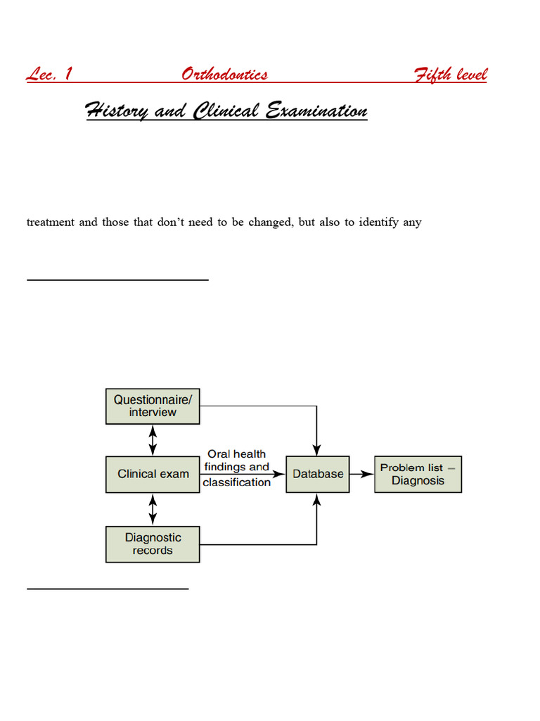 Lec 1history and Clinical Examination | PDF | Human Tooth | Mouth