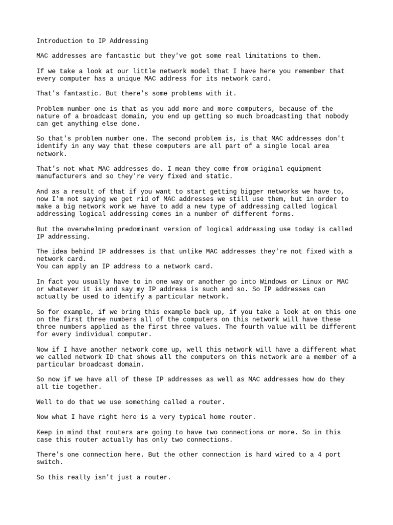 Introduction To IP Addressing | PDF | Computer Network | Router (Computing)