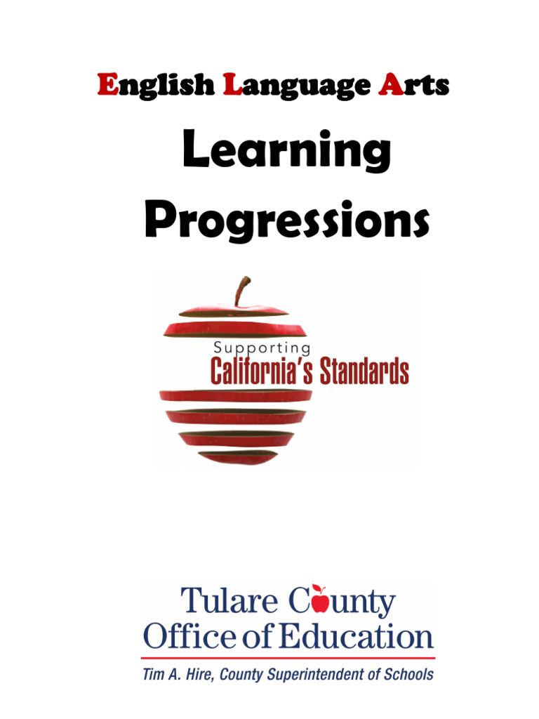 Tcoe Ela Learning Progressions | PDF | Literacy | Word