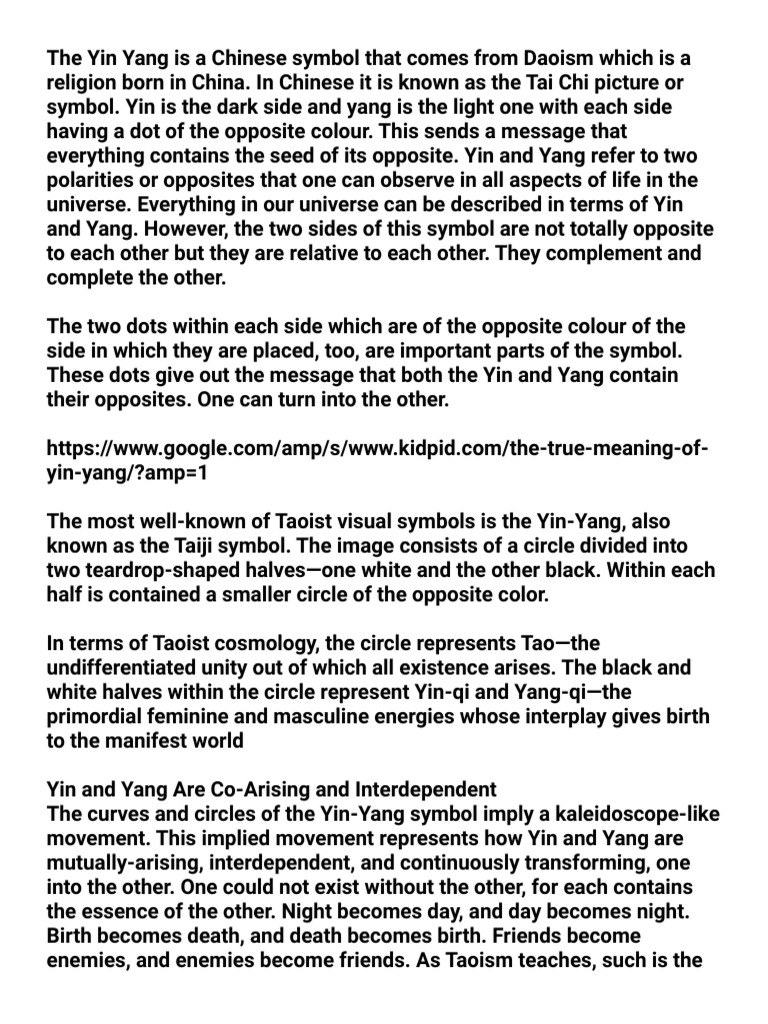 Yin And Yang | PDF | Yin And Yang | Chinese Philosophy