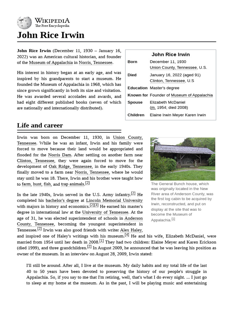 John_Rice_Irwin | PDF