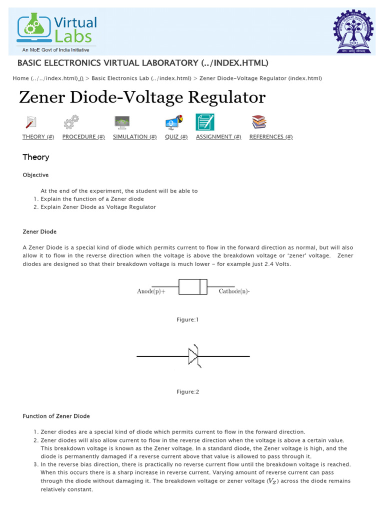 Zener diode | PDF | Diode | Power Electronics