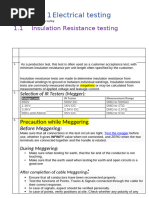 Cable Insulation Resistance Test Report | PDF | Electrical Engineering ...