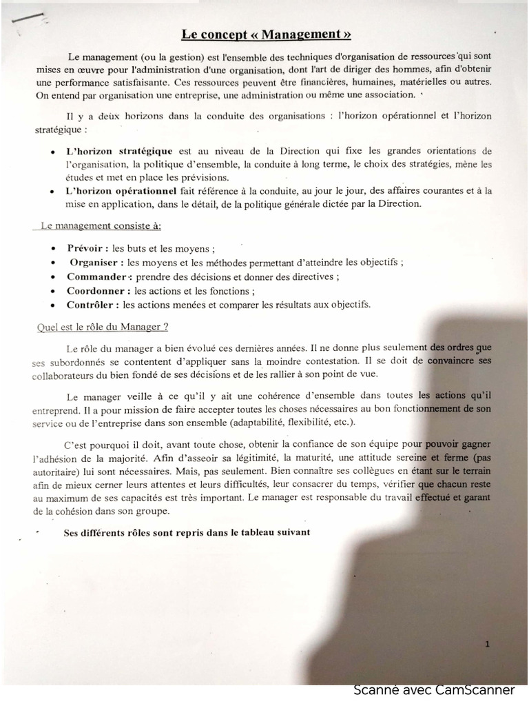 Le Concept Management | PDF