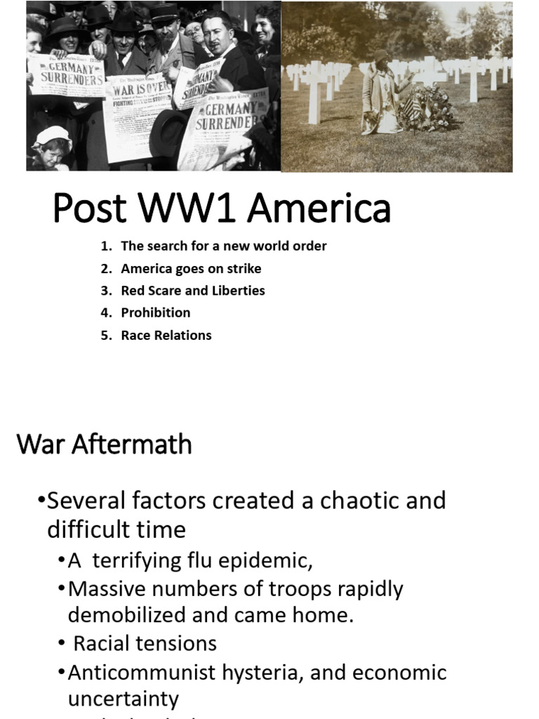 Lecture 5 Post WW1 America 2024 | PDF | Prohibition | United States Travel