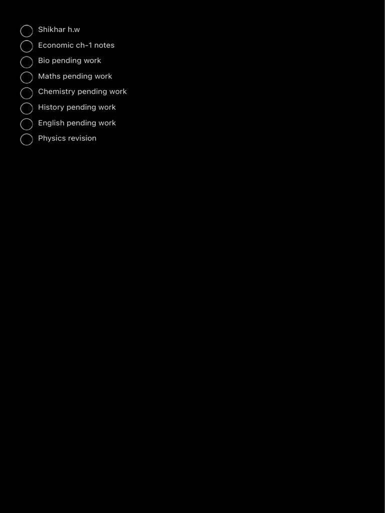 Shikhar's Academic Notes and Tasks | PDF