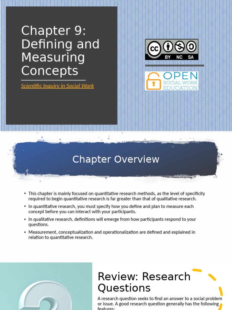 SWK 340 Powerpoint Chapter 9. Defining and Measuring Concepts rDeCarloTextbook | PDF ...